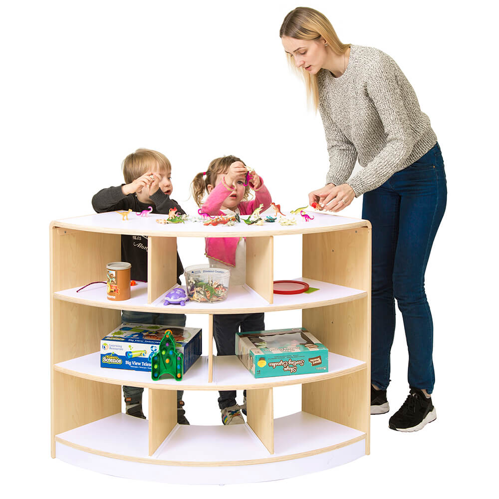 Alps Open 3 Shelf Curved Unit | Profile Education